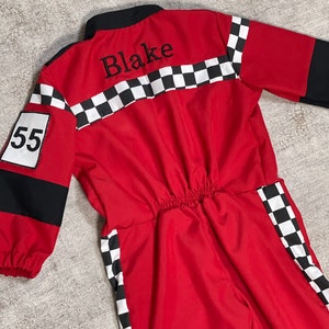 New Style Red Unisex Racing Suit With Constant Patches for - Etsy