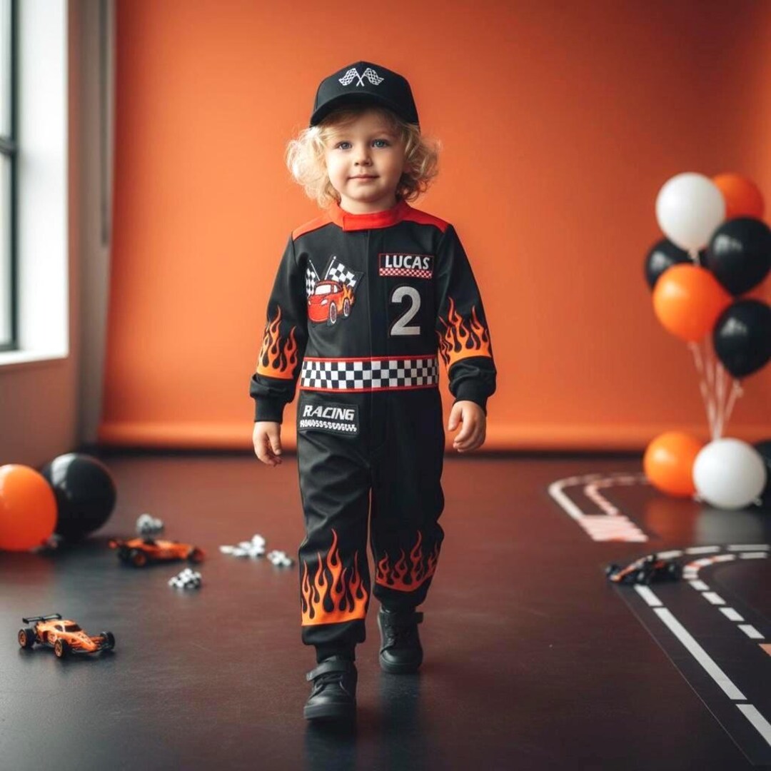 Race Car Driver Costume Toddler – Fast One Birthday Outfit – Kids ...