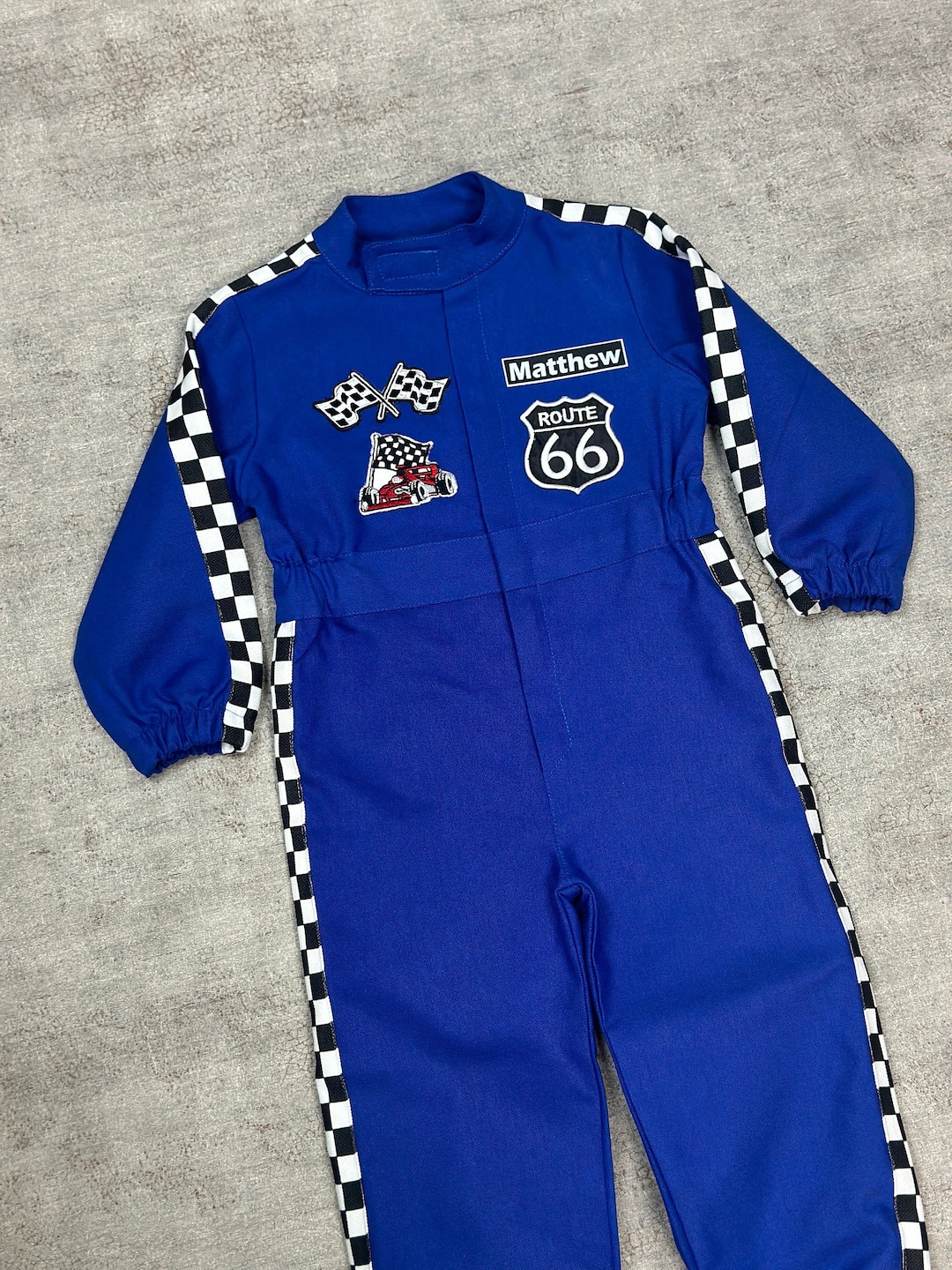 Royal Blue Personalized Unisex Racing Suit for 1st Birthday Gift ...