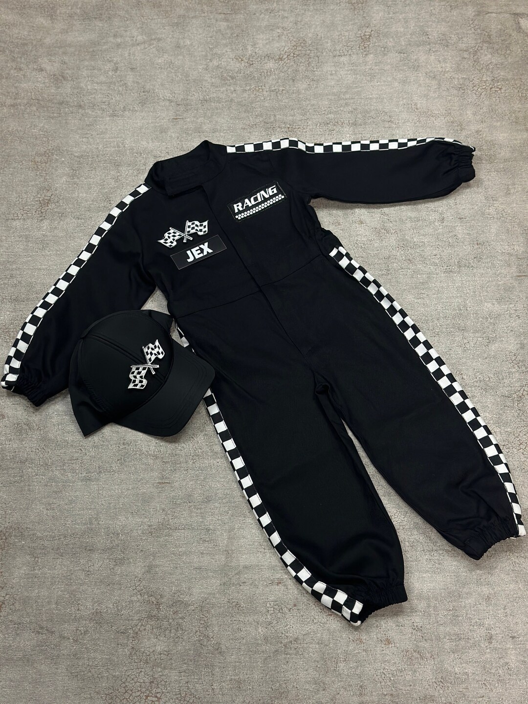 Black Custom Personalized Unisex Racing Suit for 1st Birthday - Etsy