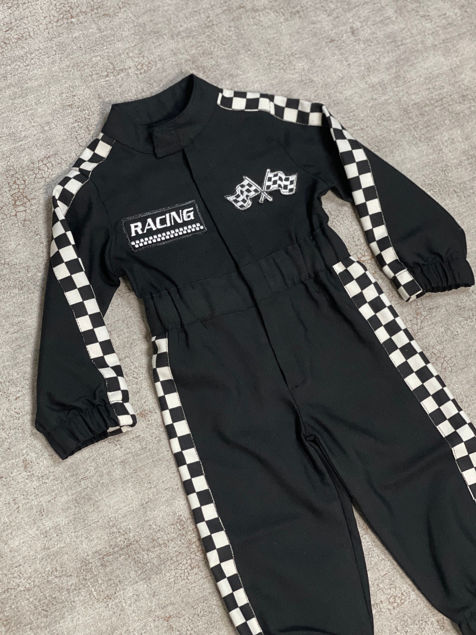Black Custom Personalized Unisex Racing Suit for 1st Birthday - Etsy