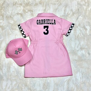 Pink Toddler Racing Dress Fast One Birthday Race Outfit Fancy Halloween ...