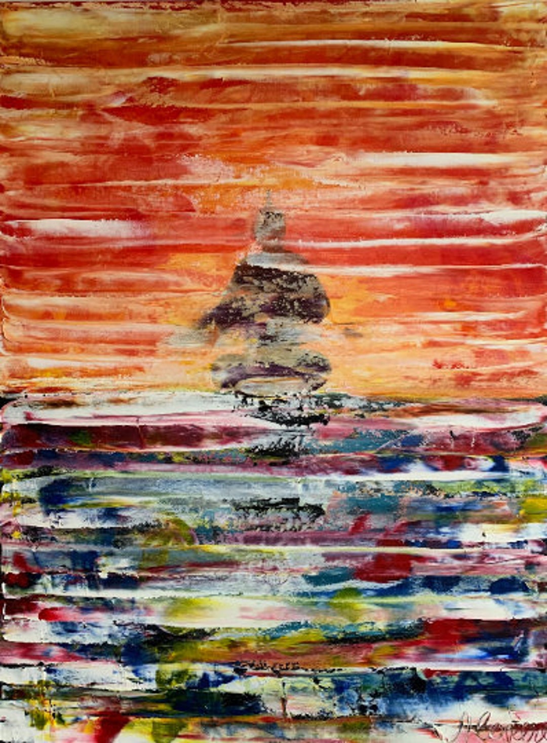 SAMURAI Paintings, Original Paintings, Abstractioin, Painting on Canvas ...