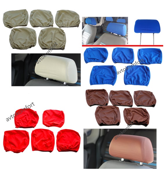 Set of 5 Ps Red Headrest Covers for Car Van Bus Five Headrest - Etsy