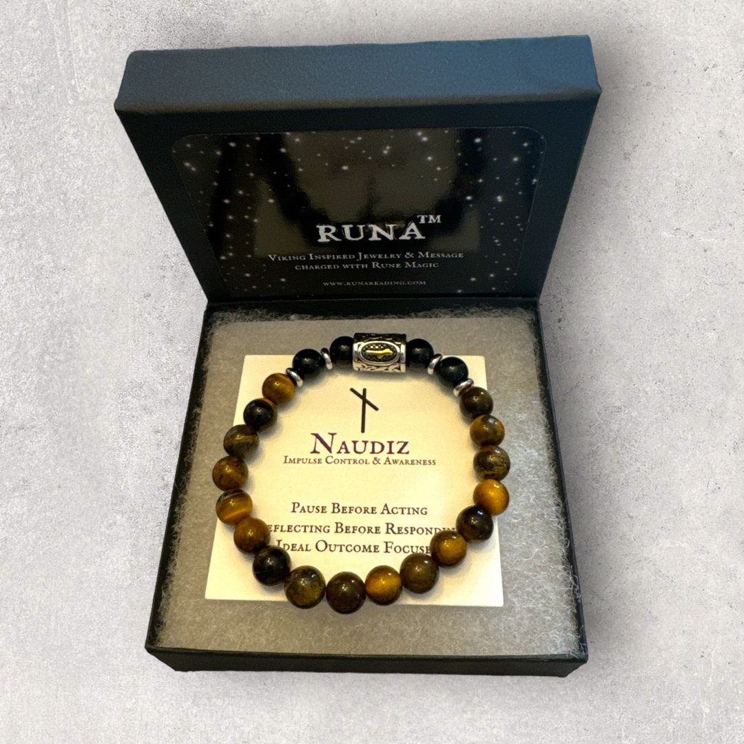 NAUDIZ (constraint) - Ladies Viking Rune Bracelet - Etsy