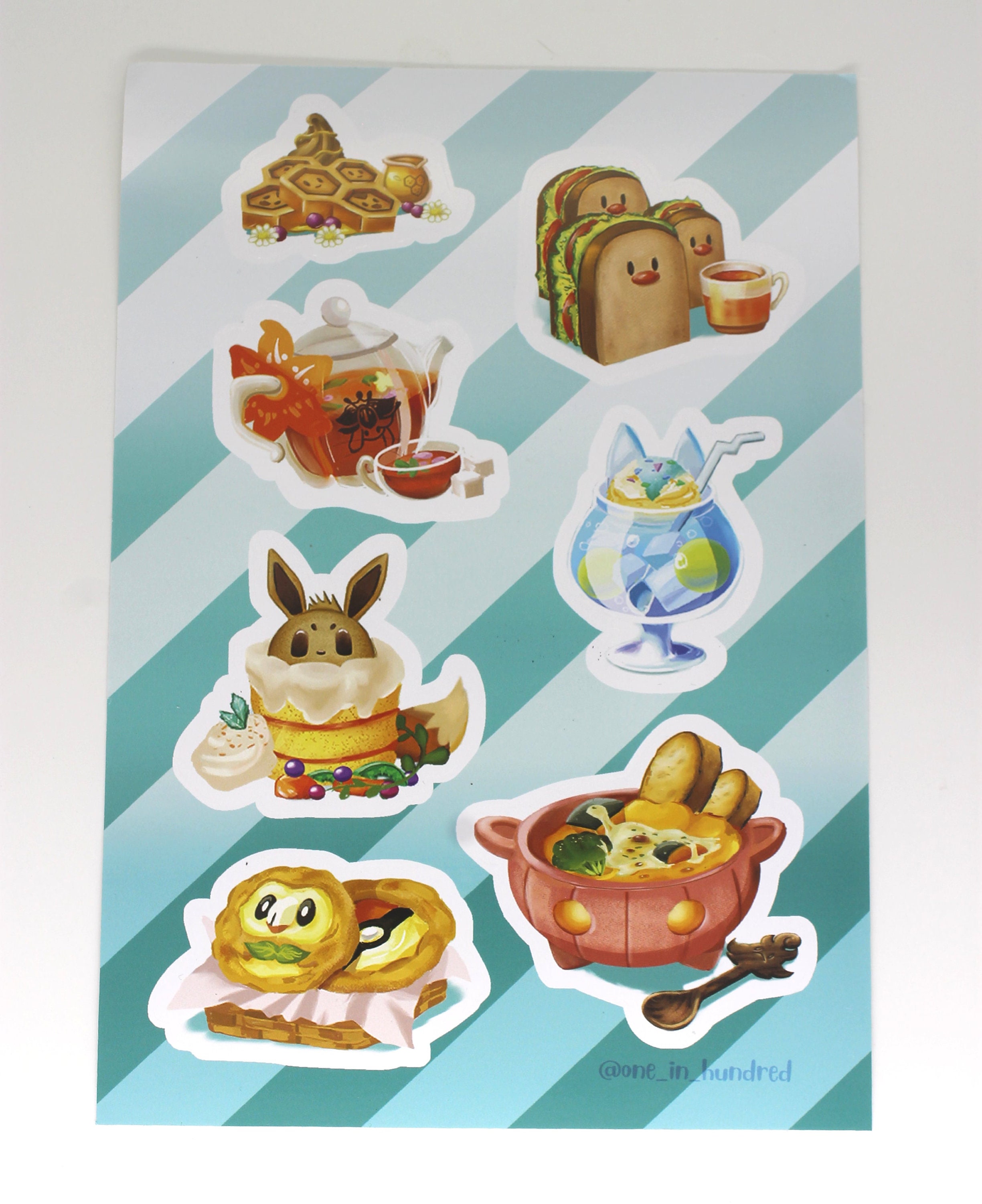 Pokemon Cafe Mix A5 Sticker Sheet - Etsy