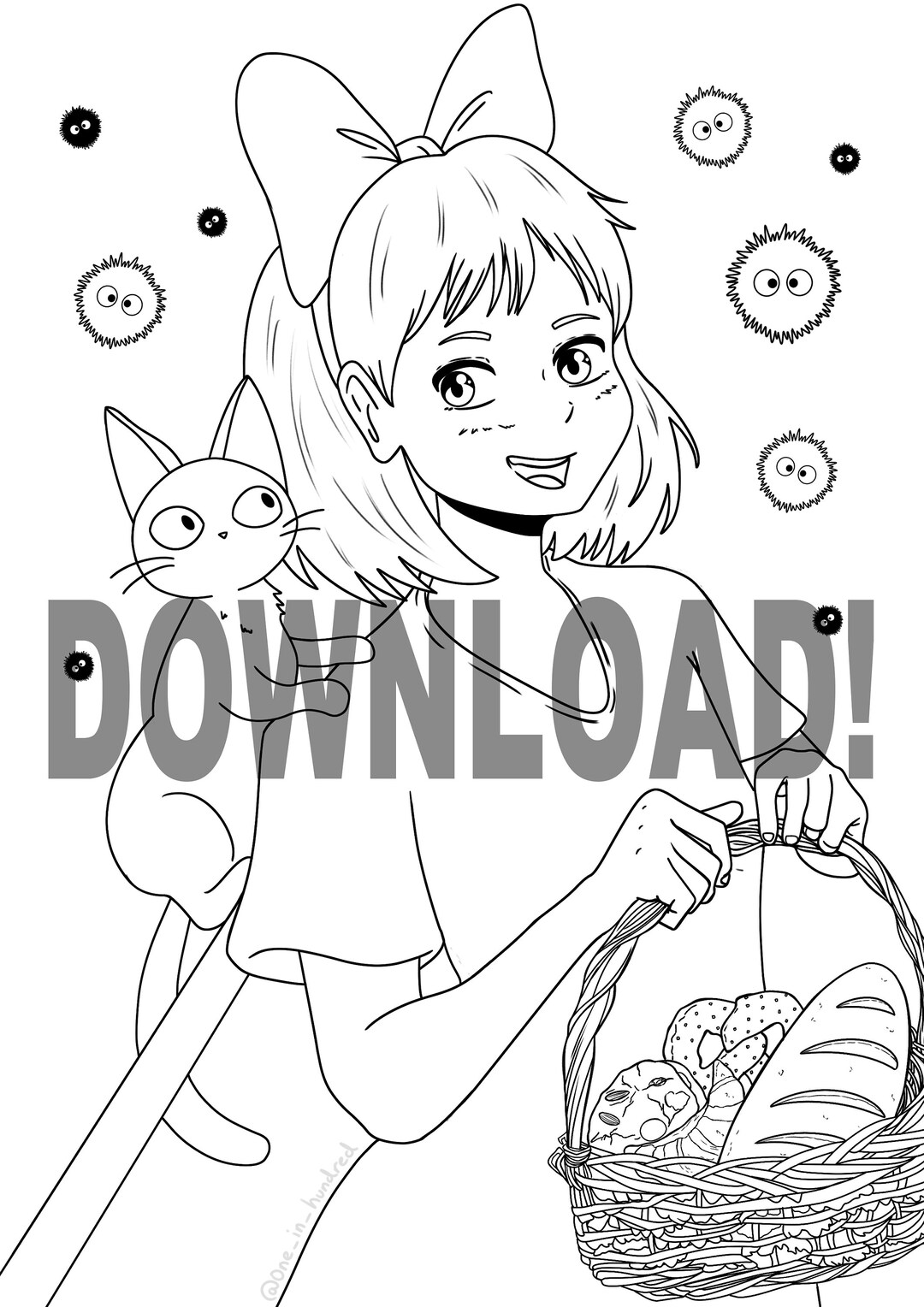 Kiki Delivery Service Colouring Sheet - Etsy