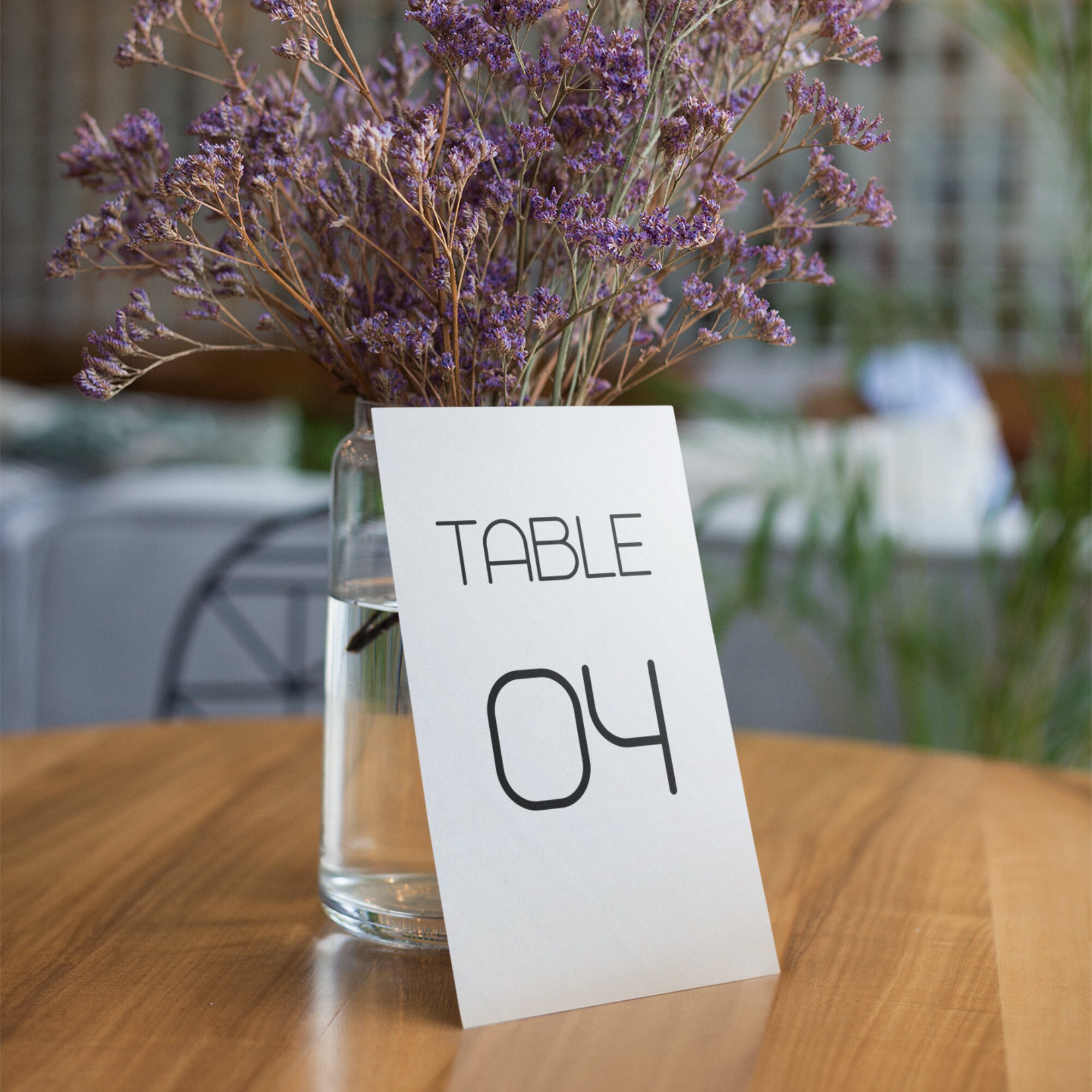 Wedding Table Number, Printable Table Numbers for Wedding Reception ...