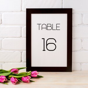 Wedding Table Number, Printable Table Numbers for Wedding Reception ...