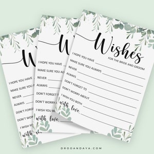Wedding Advice Cards for the Bride and Groom, Wedding Advice, Advice ...