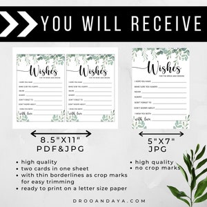 Wedding Advice Cards for the Bride and Groom, Wedding Advice, Advice ...