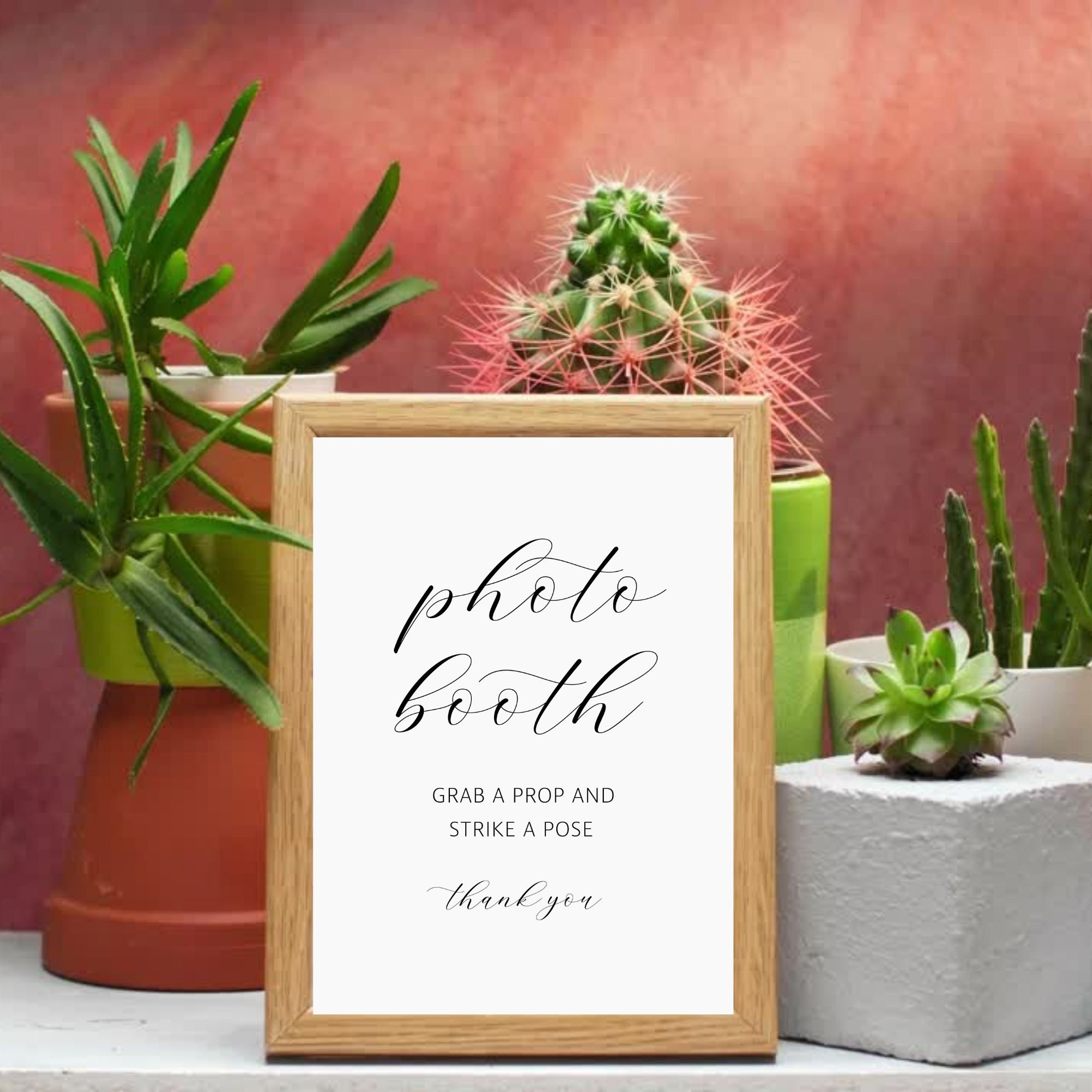 Minimalist Wedding Photo Booth Photo Backdrop Sign, Strike a Pose Sign ...