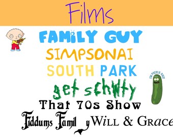 Family Guy Font Svg - Etsy UK