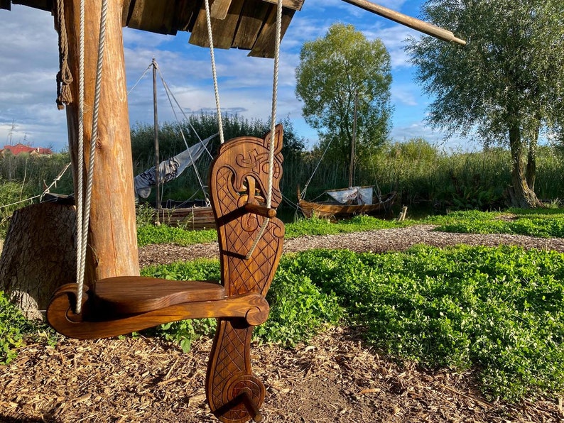 Children's Wooden Swing Dragon Wood Carving - Etsy