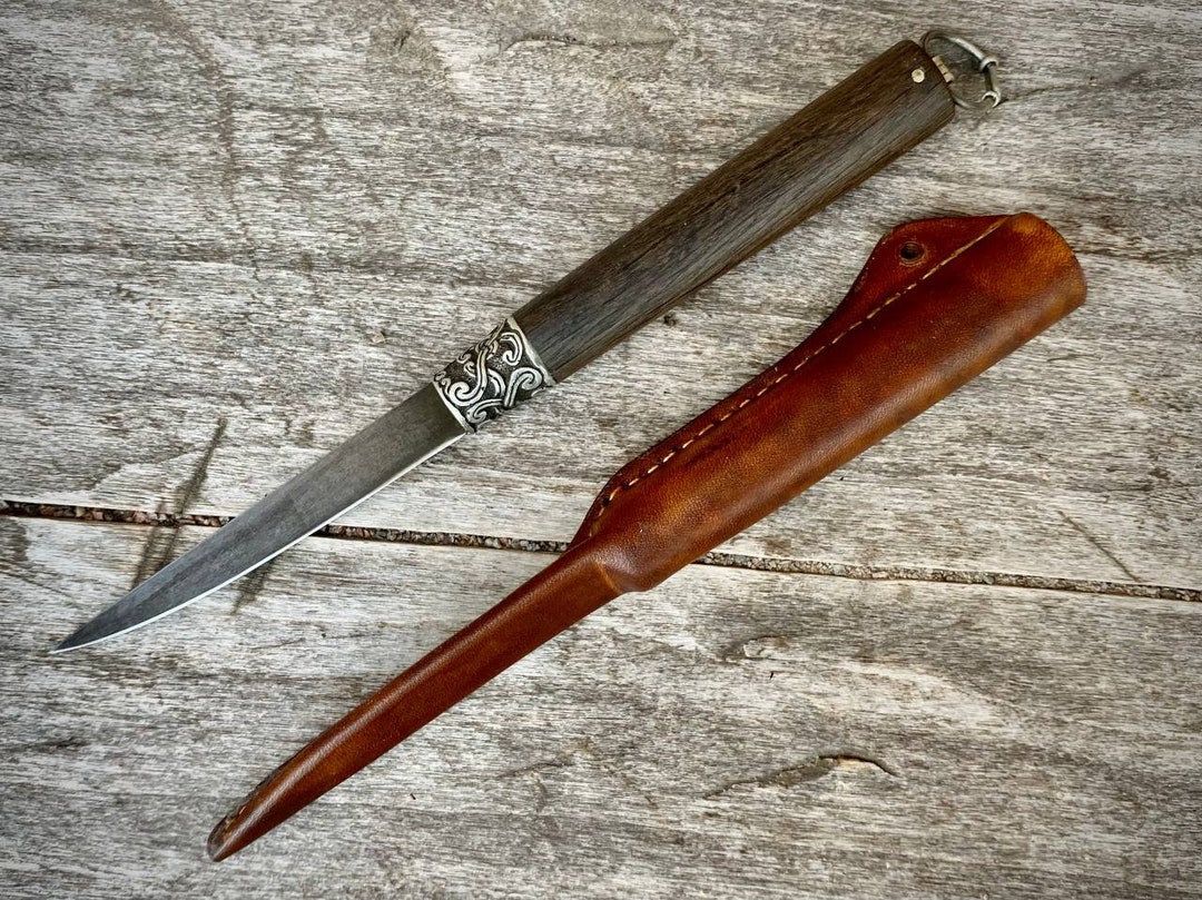 Viking Knife Handmade Bog Oak Kyiv Reenactment - Etsy