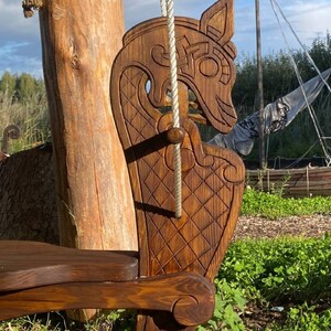Children's Wooden Swing Dragon Wood Carving - Etsy