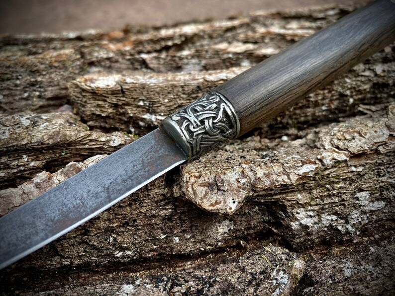 Knife Viking Kiyvan Rus Reenactment Handmade Bog Oak Jelling Style - Etsy
