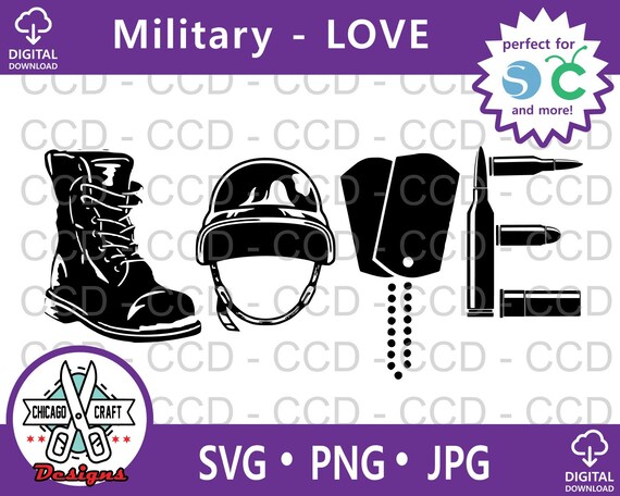 Military Love Svg-army Navy Air Force Marines Military - Etsy