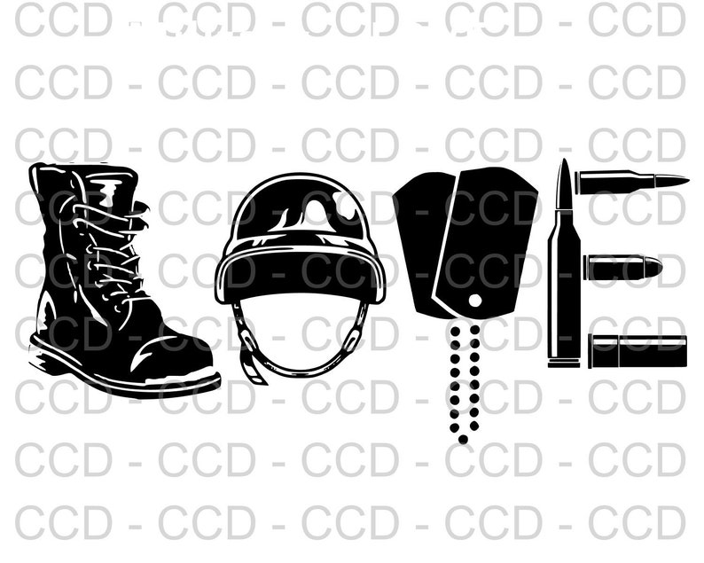 Military Love Svg-army, Navy, Air Force, Marines, Military, Veteran's ...
