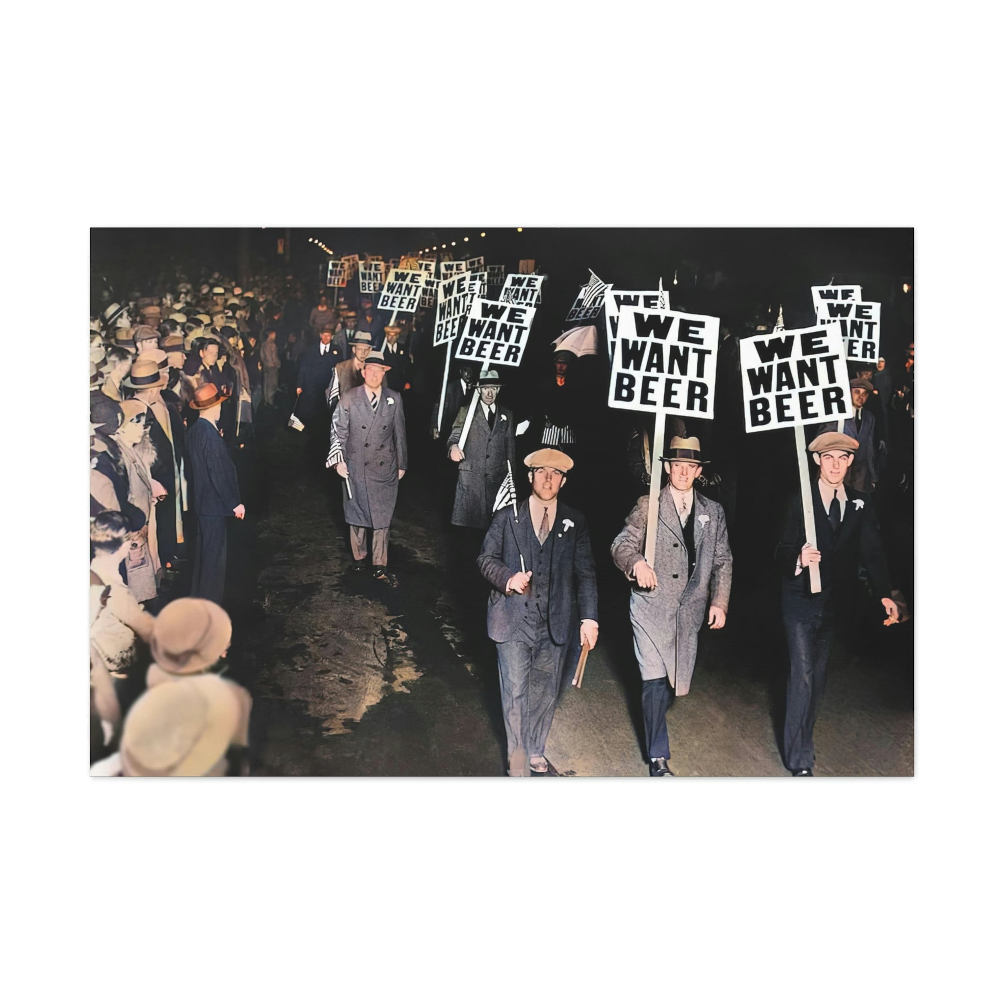 1932 WE WANT BEER Vintage Prohibition Poster: Colorized 1930s Protest ...
