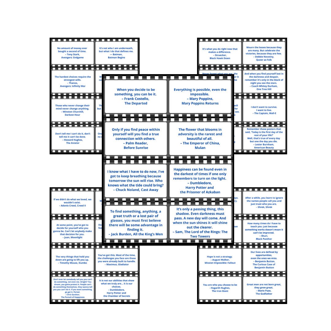 Printable Success Movie Quote Cards | Affirmation Deck | Manifestation ...