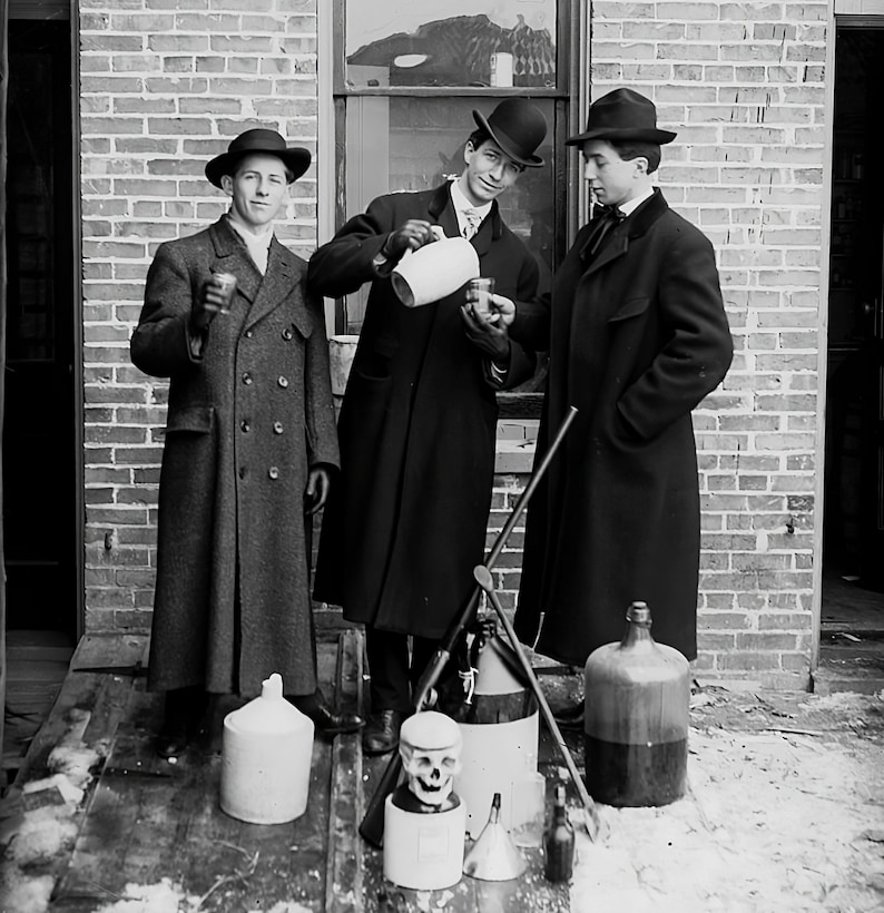 Digital Download Black & White Temperance and Skull Pre-prohibition ...
