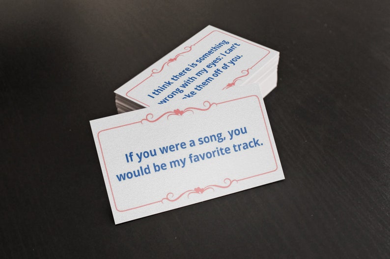 Printable Pick up Line Cards for Men. 112 Pick up Line Cards Printable ...