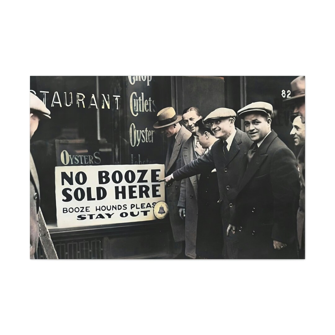 No Booze Sold Here Prohibition Sign 18th Amendment Colorized Retro ...