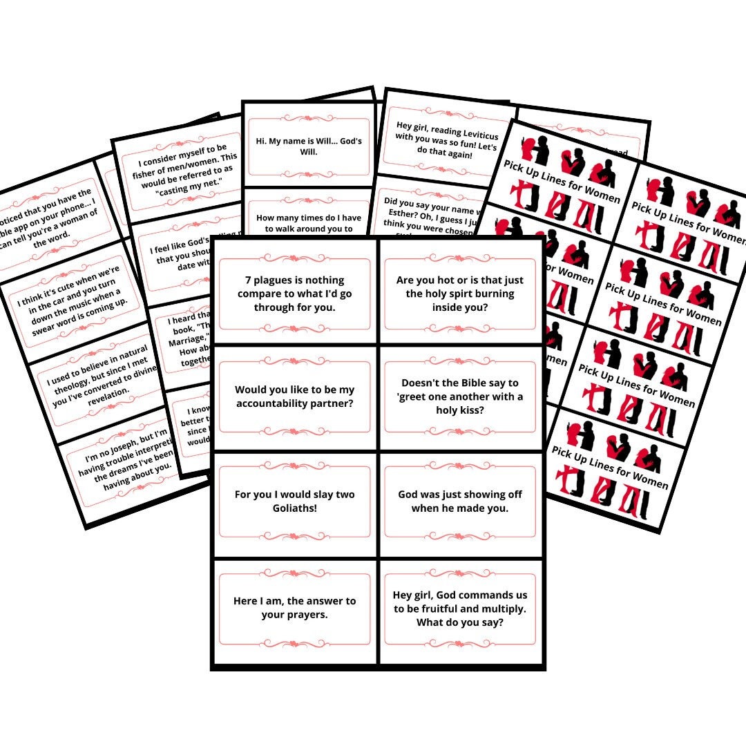 Printable Christian Pick up Line Cards. Christian Pick up Lines | Bible ...