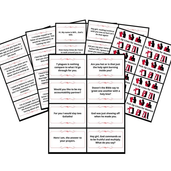 Printable Christian Pick up Line Cards. Christian Pick up | Etsy