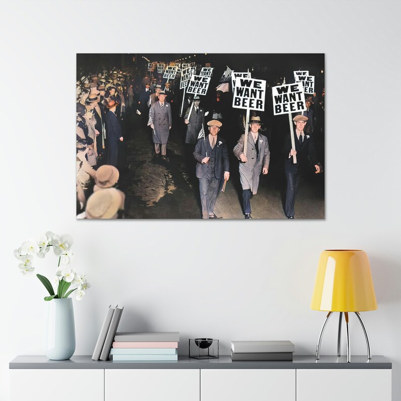 1932 WE WANT BEER Vintage Prohibition Poster: Colorized 1930s Protest ...