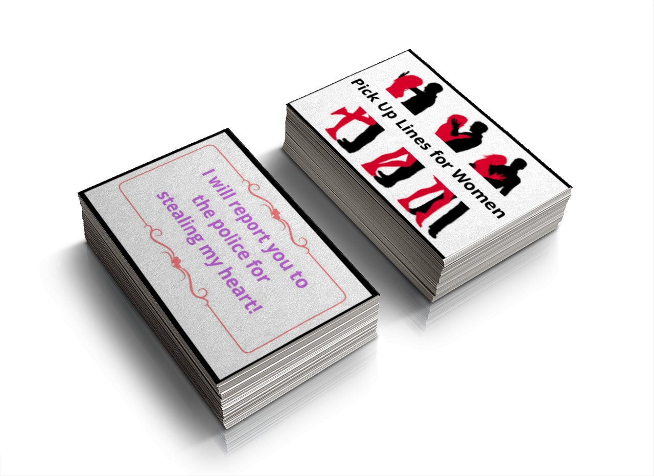 Printable Pick up Line Cards for Women. 128 Pick up Line Printables ...