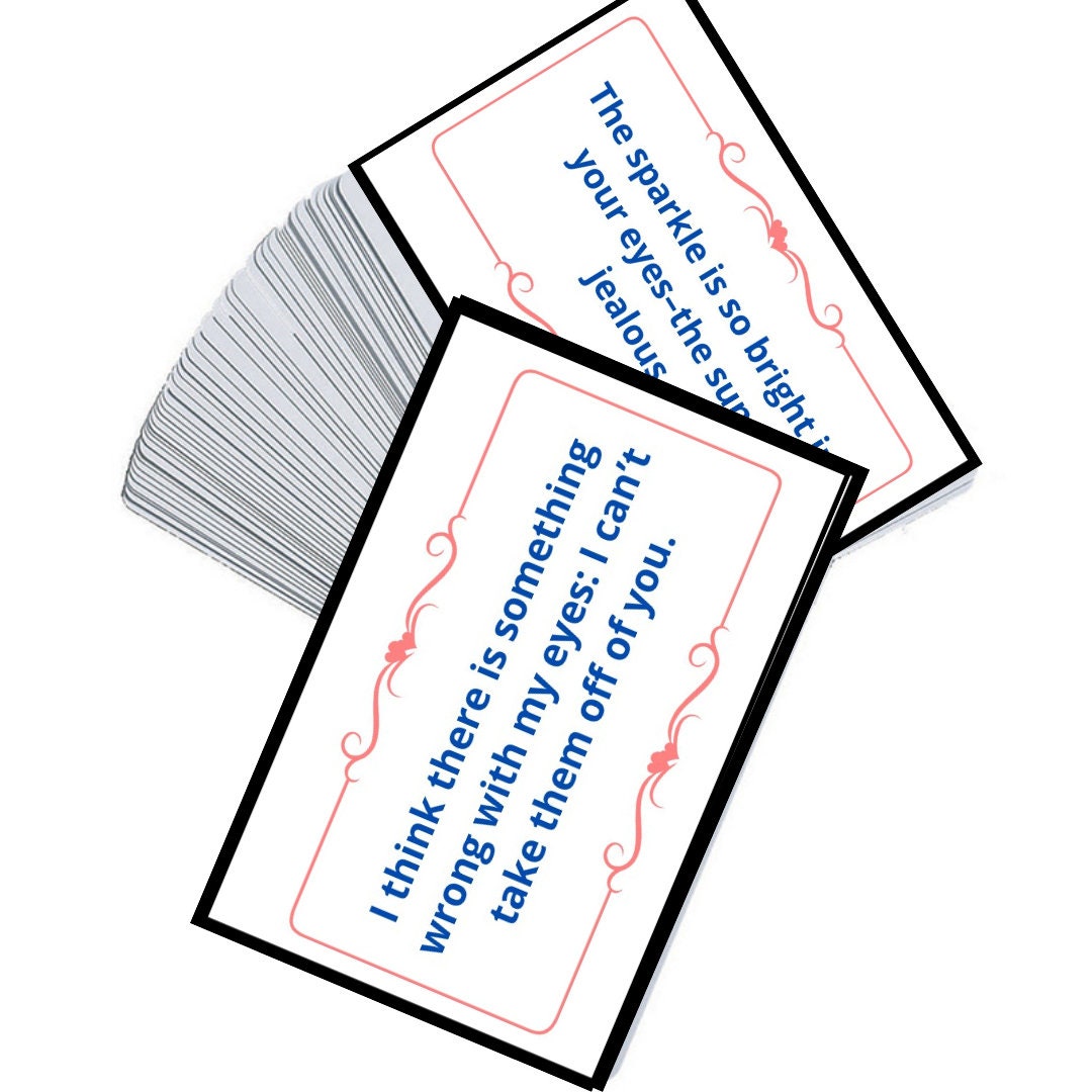 Printable Pick up Line Cards for Men. 112 Pick up Line Cards Printable ...