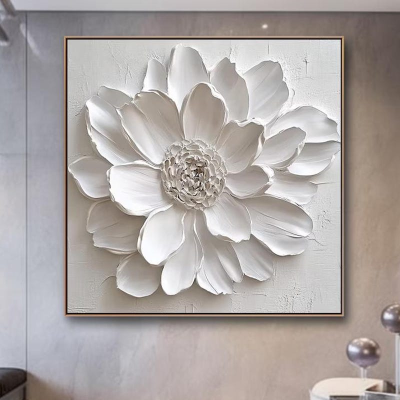 Textured Wall Art Flower - Etsy