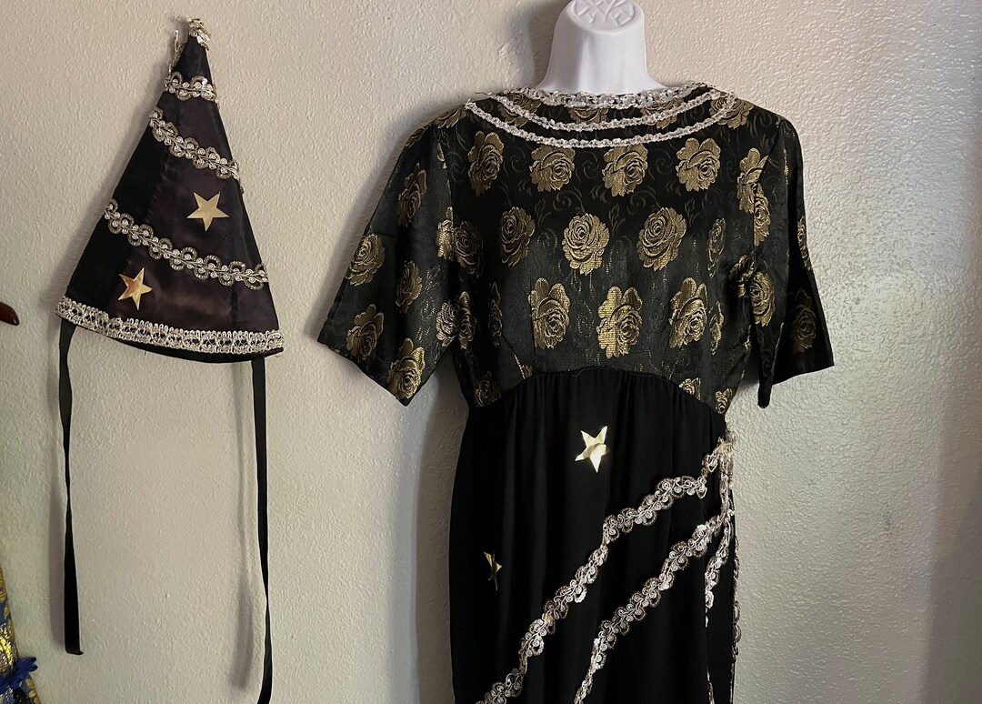 Vintage Halloween Costume, Theater Costume, Sorceress, Witch, Wizard ...