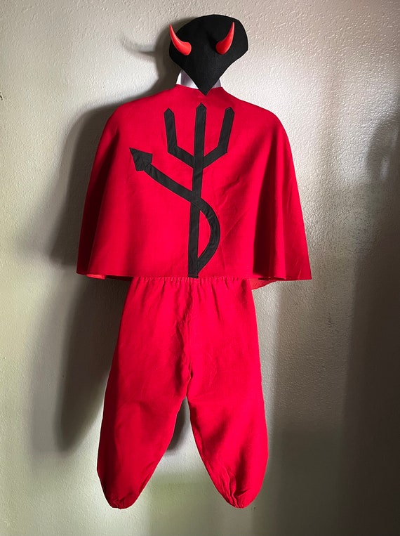 Vintage Halloween Costume, 1940s 1950s Devil Costume,… - Gem