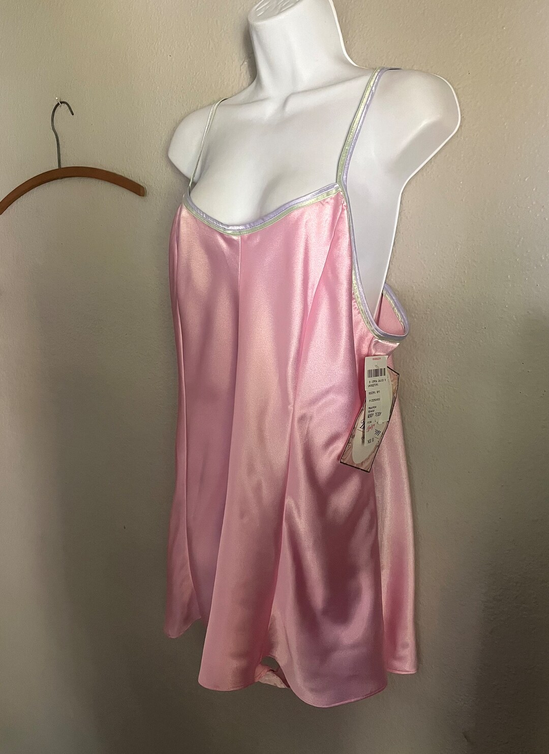 Vintage NWT 1980s Satin Romper Teddy, Snap Gusset, Unworn, Large ...