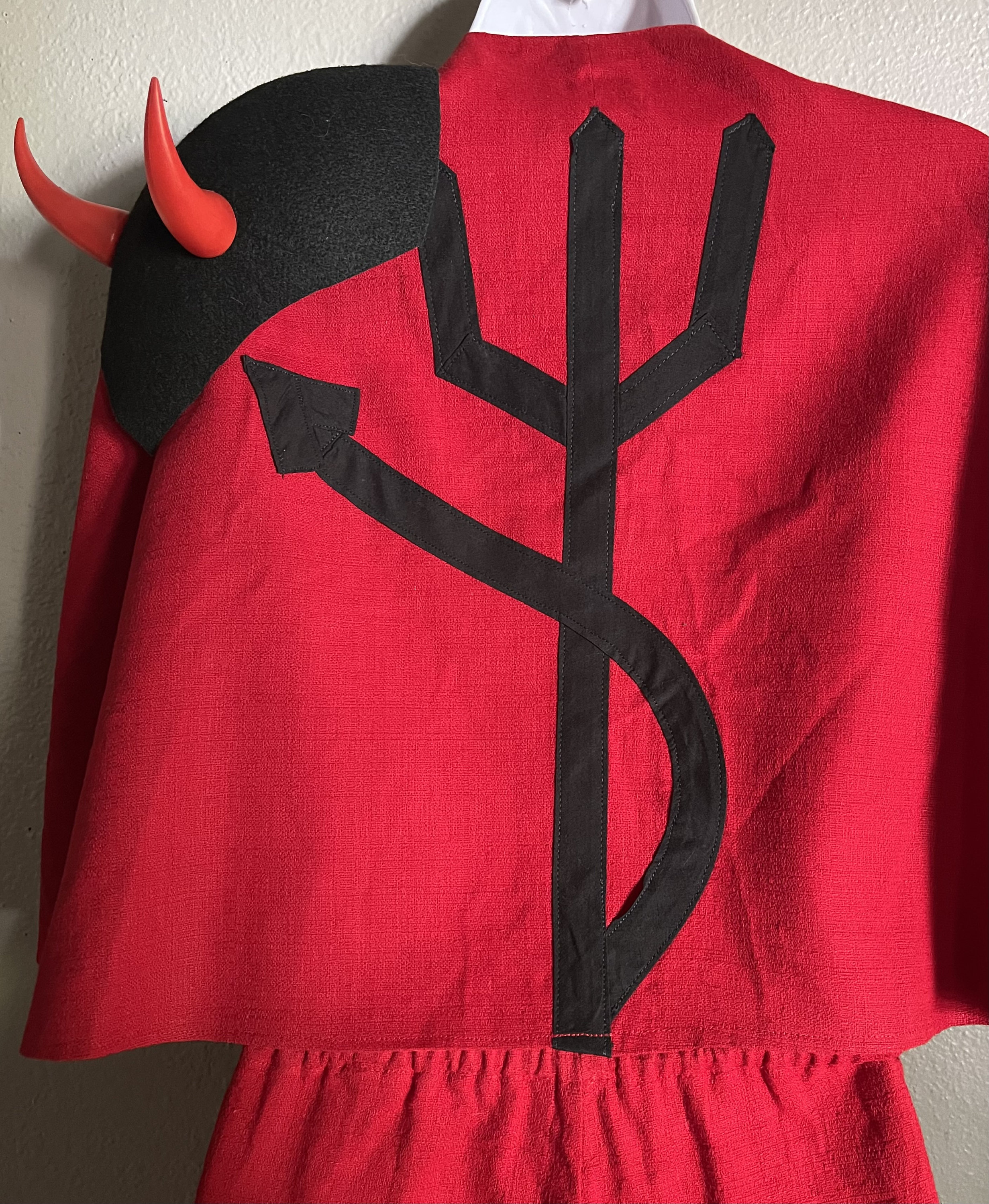 VINTAGE Halloween Costume 1940s 1950s Devil Costume Homemade - Etsy