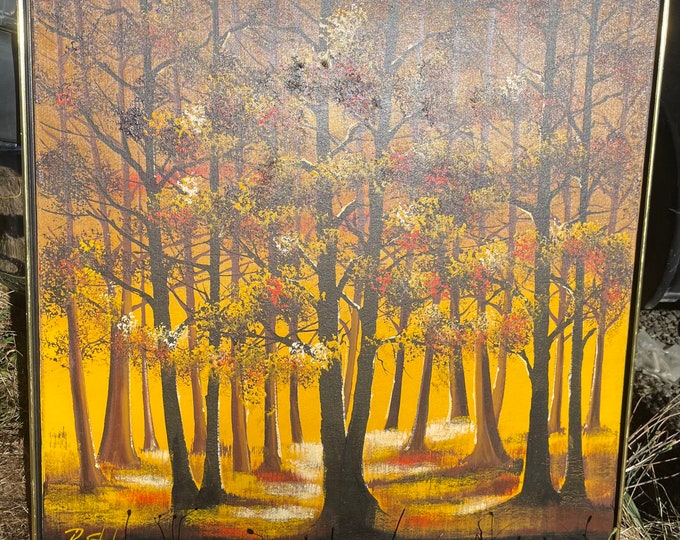 1970's Original Acrylic Sketch on Paper Painting From Estate of Listed ...