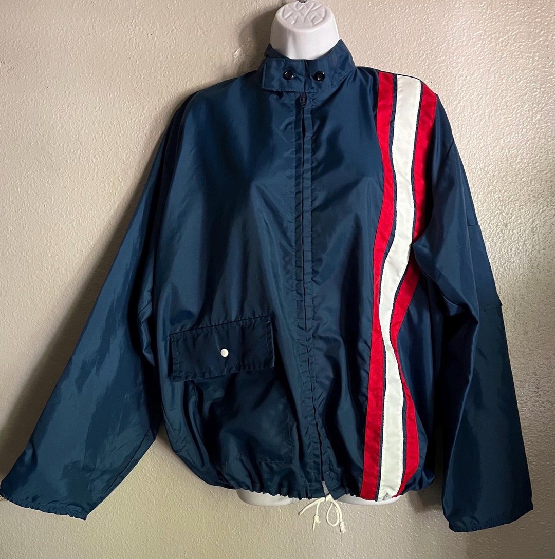 Vintage 1960s Klad-ezee Nylon Race Car Jacket, Racing Stripes, Vintage ...