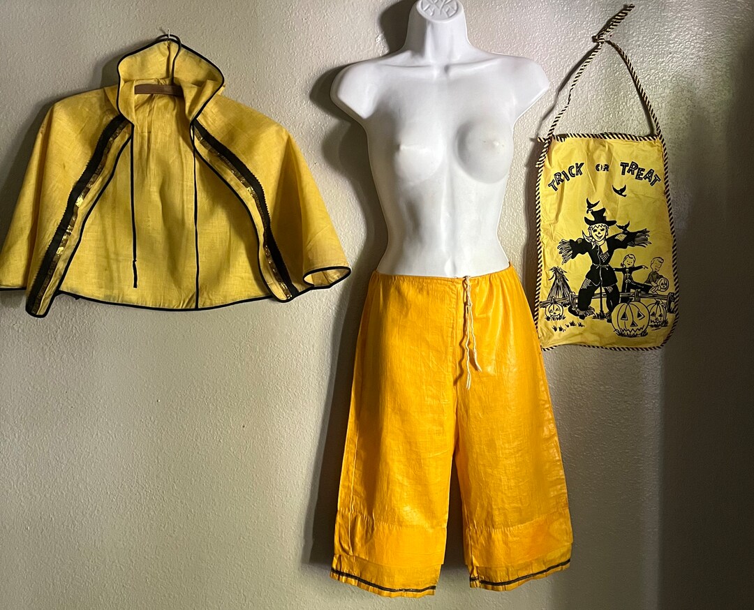 Vintage Halloween Costume, Vintage Lot, Cotton Pants & Caplet, Trick or ...