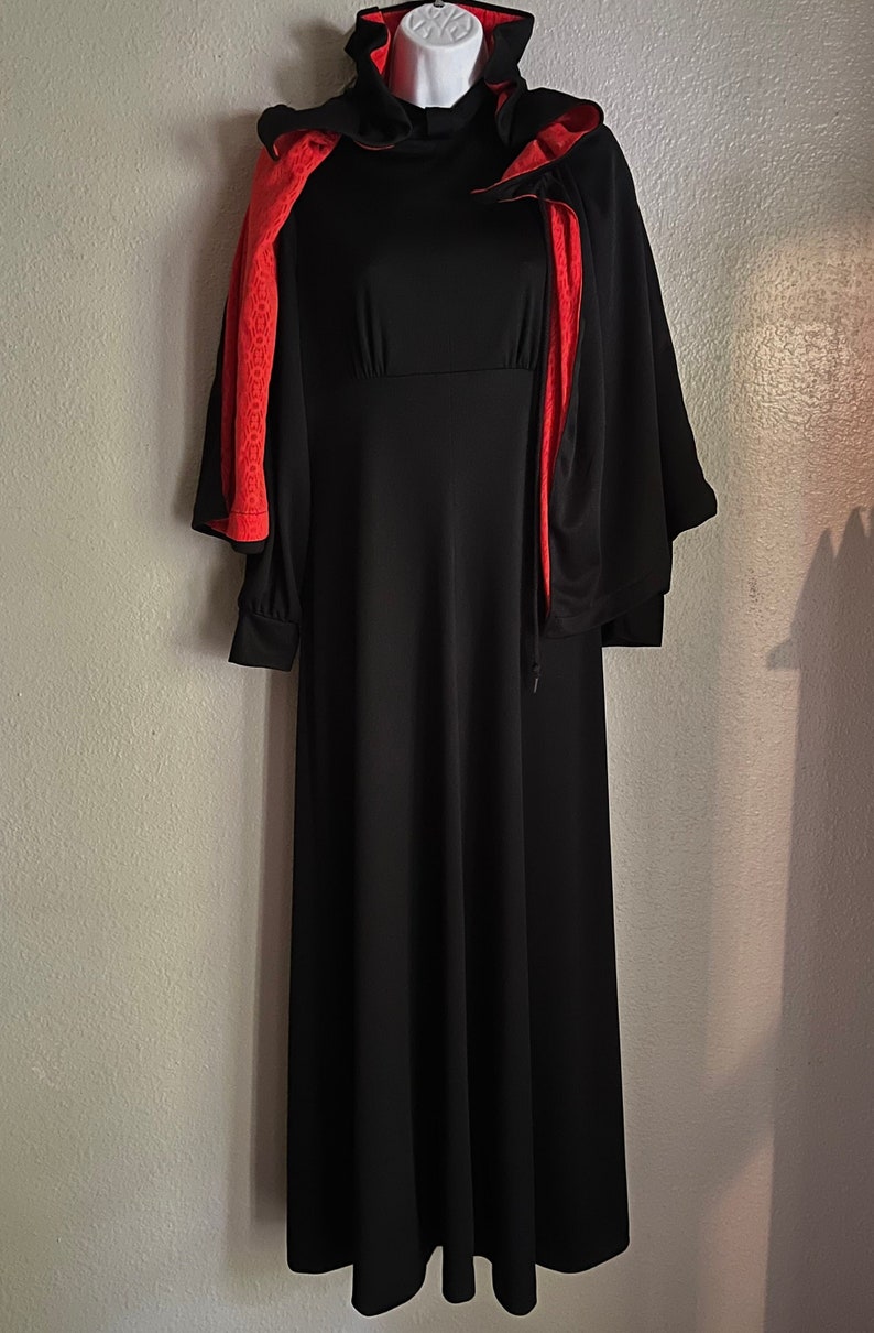 Vintage Halloween Costume, Vintage 1960s 1970s Vampira / Vampire Set ...