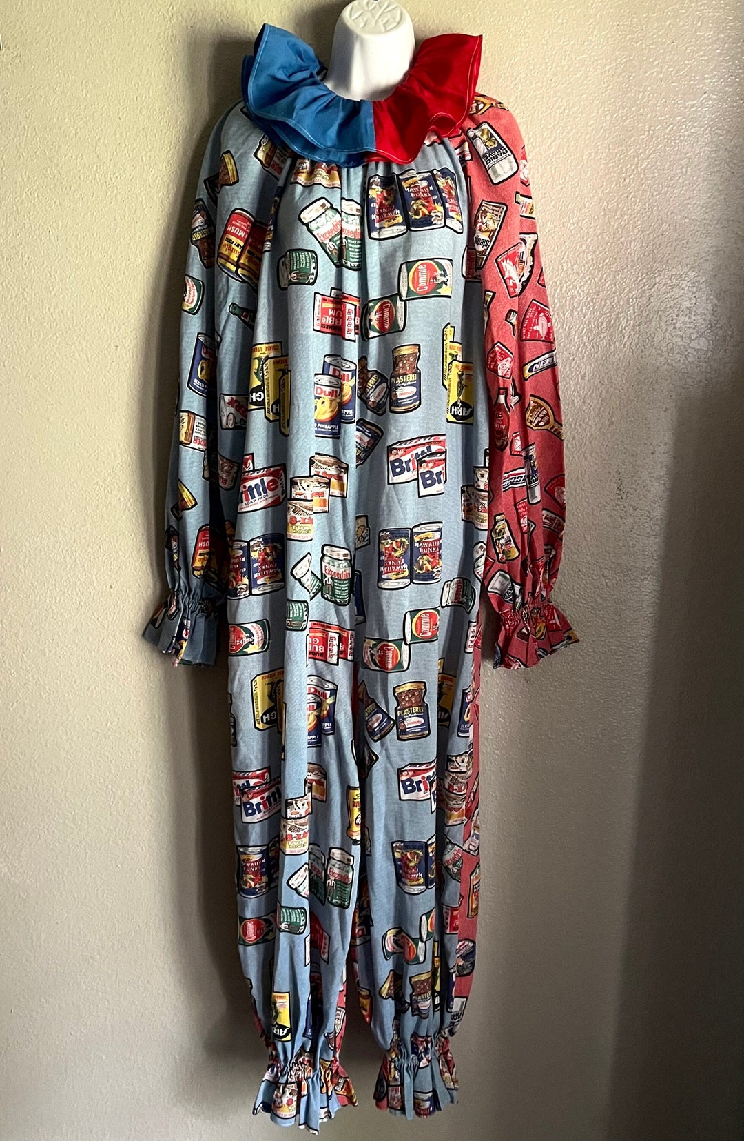 Vintage Clown Suit Costume With Neck Ruffle, 1970s Wacky Packages ...
