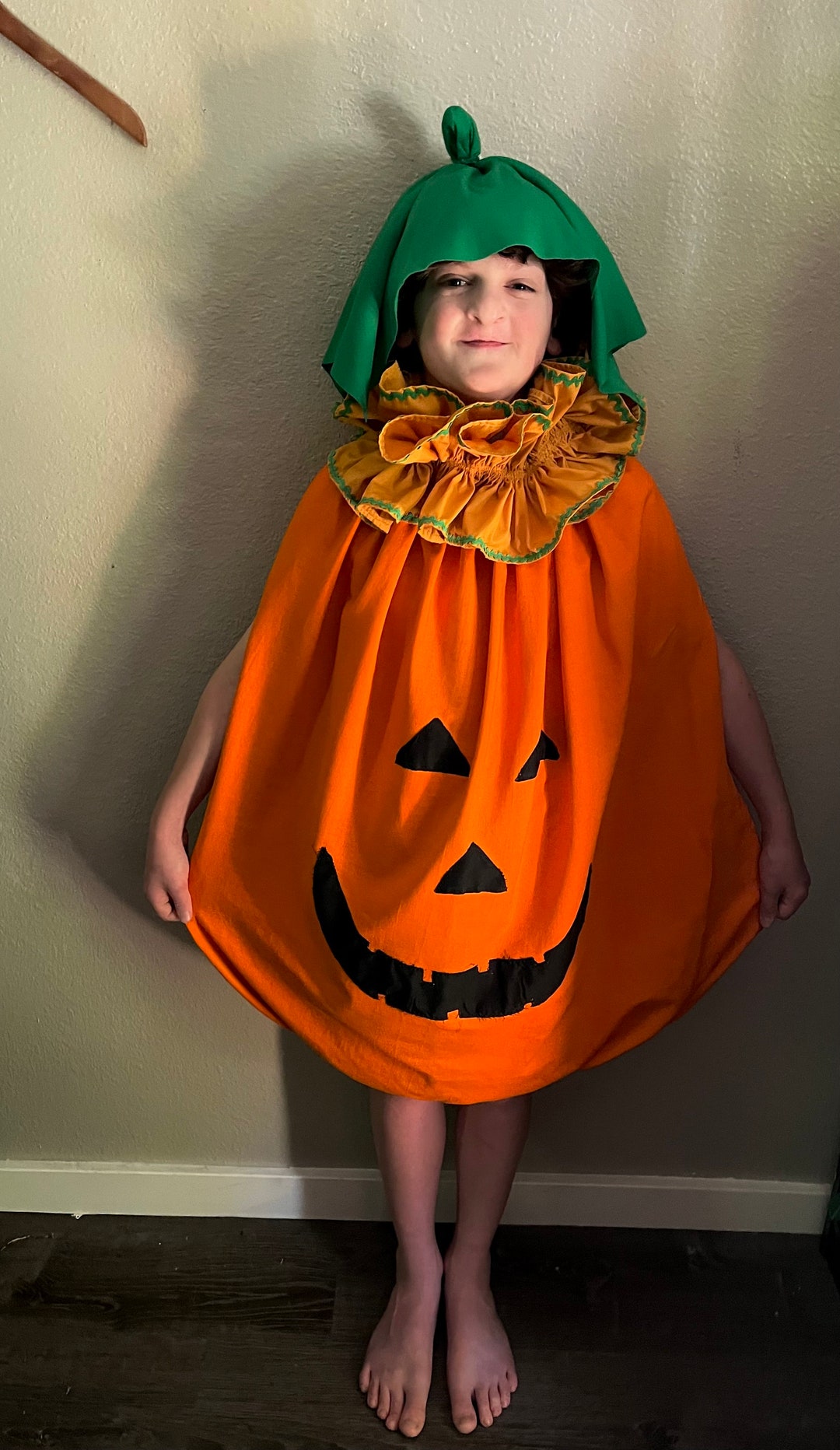 VINTAGE Halloween Costume, Vintage Jack-o-lantern JOL Pumpkin W/ Neck ...
