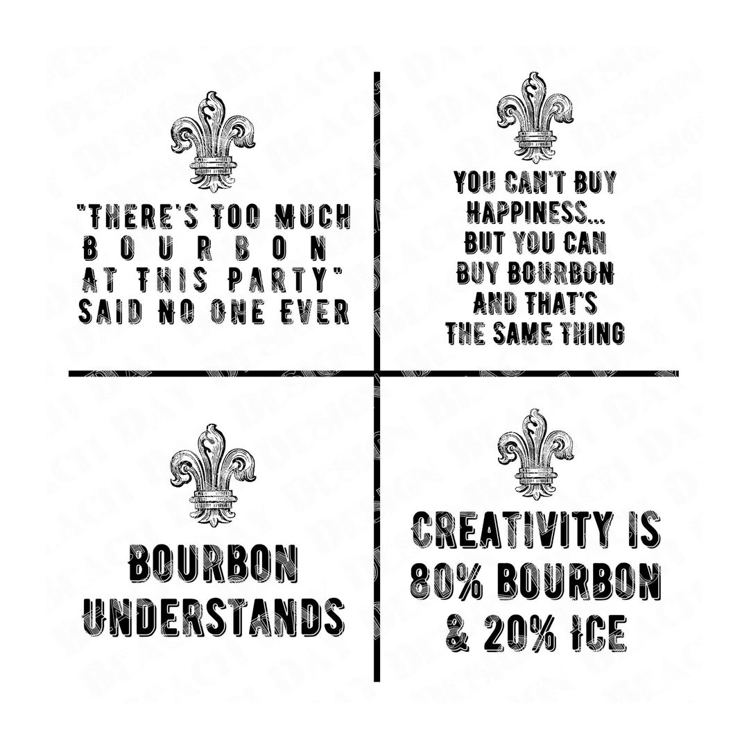 Bourbon SVG Set, Png, DIGITAL DOWNLOAD, 4 Designs, Svg Bundle, Bourbon ...