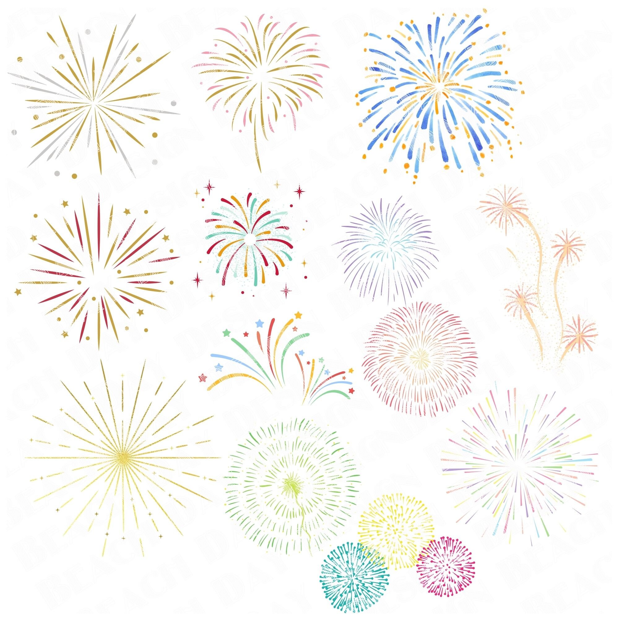 Fireworks Bundle • Printable Design • PNG Jpeg SVG PDF - Etsy
