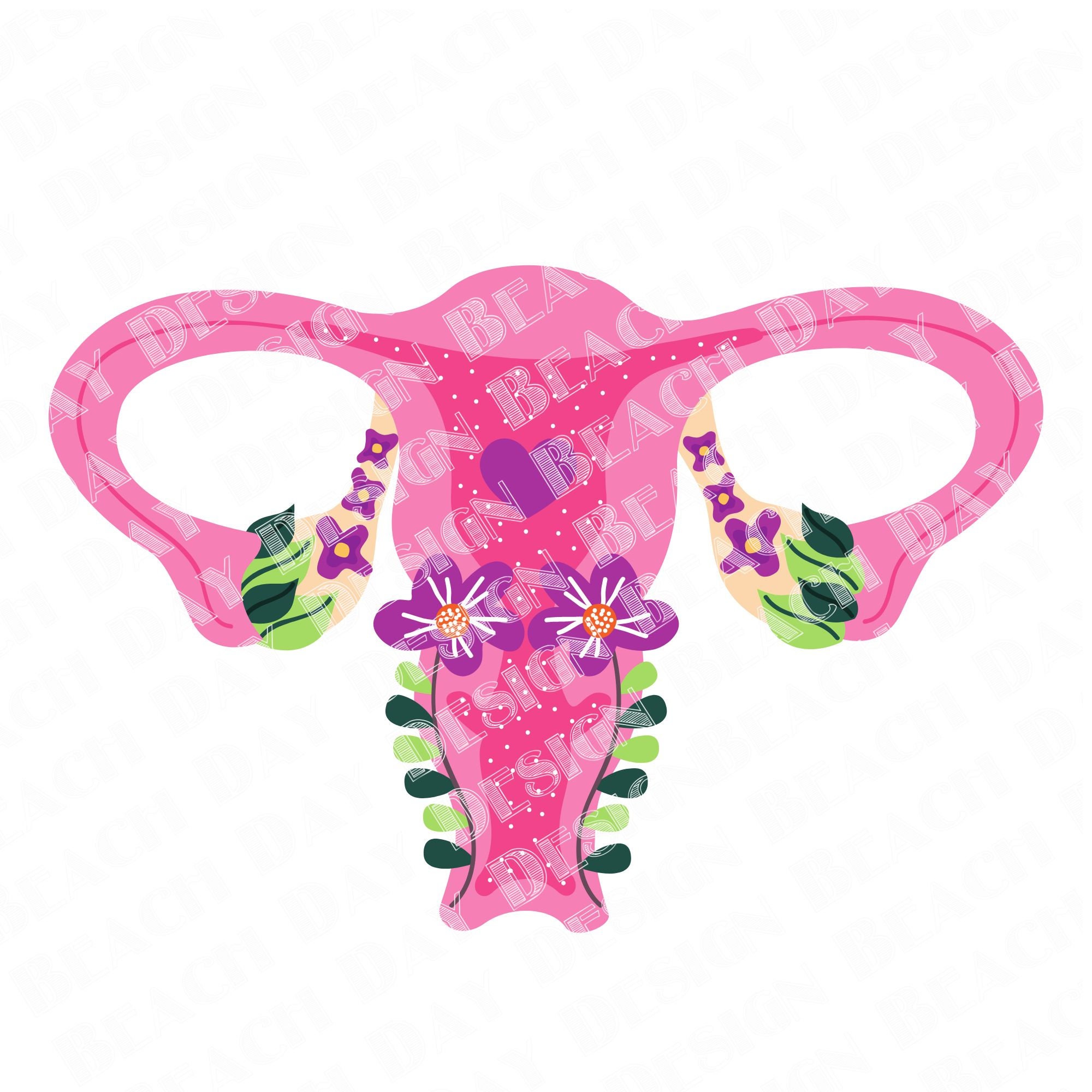 7 Floral Uterus Bundle Printable Design PNG Jpeg SVG PDF Pro Choice - Etsy