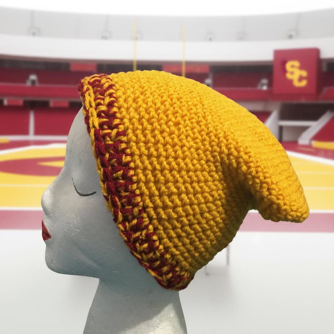 Womens Crochet Hat USC Trojans College Football Team Spirit Apparel - Etsy