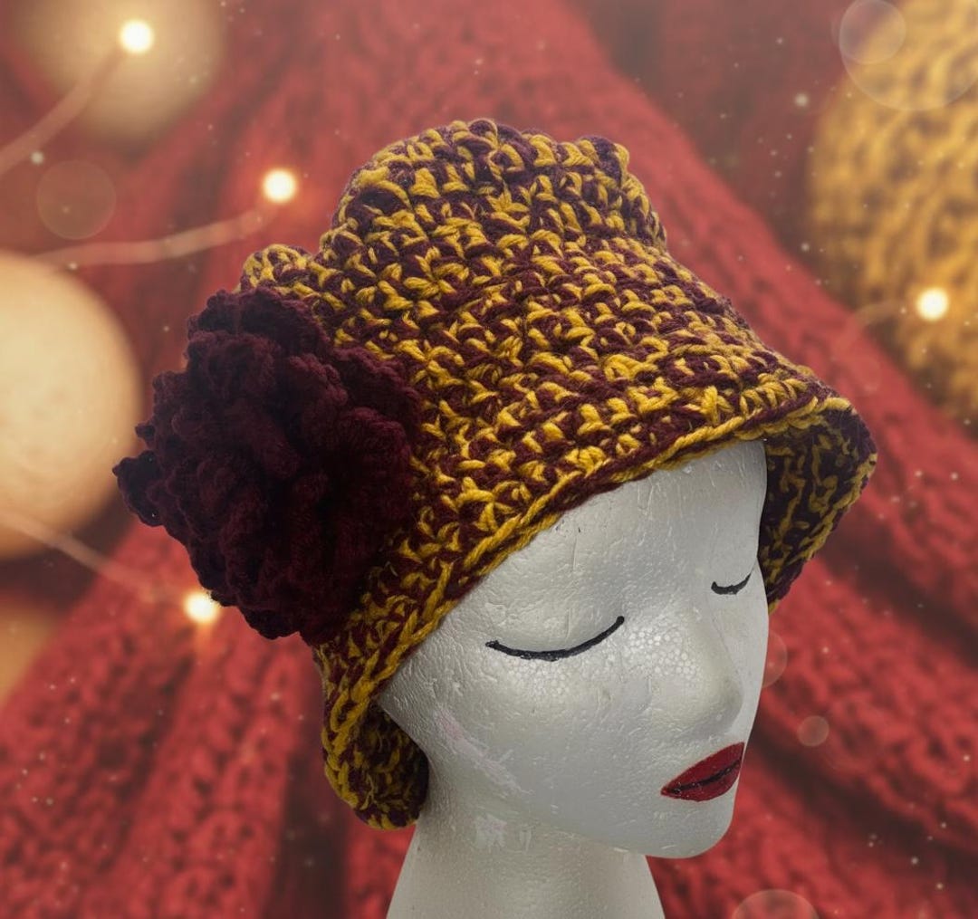 USC Trojans Crochet Hat: Gold & Crimson Beanie, Handmade College ...