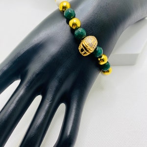 Green Bay Packers Bracelet: Jade, Hematite & Football Helmet - Etsy